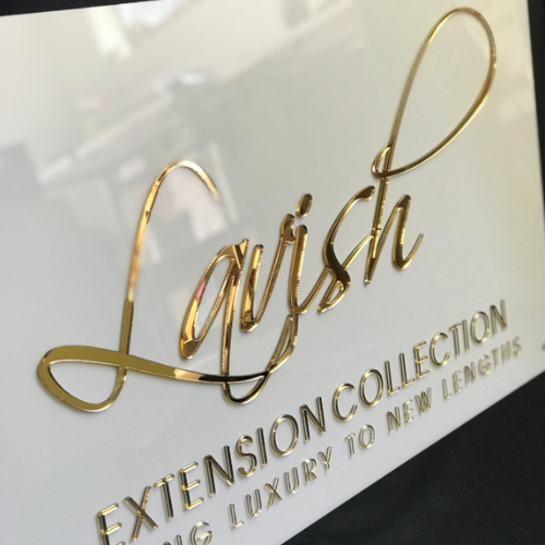 Custom Signs: Acrylic Backing, Acrylic Lettering